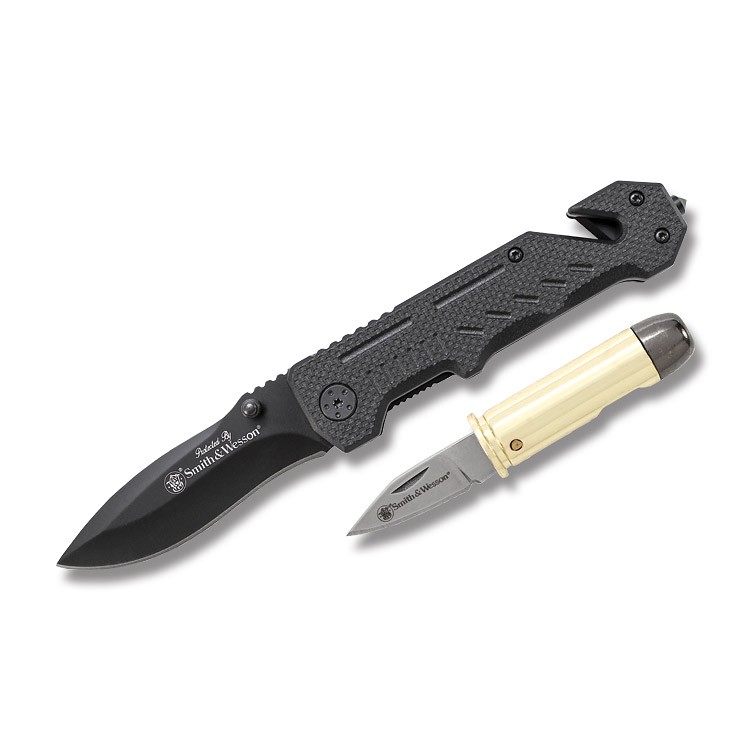 Smith & Wesson Rescue Knife & Bullet Knife Gift Set | Red Hill Cutlery