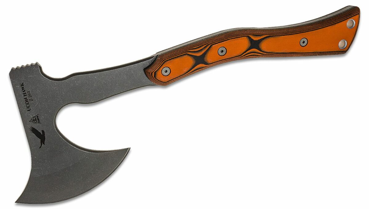 TOPS Orange Black G10 Ukon Hawk - Red Hill Cutlery