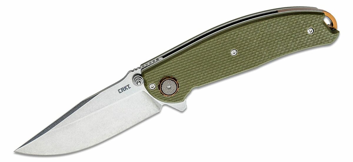 CRKT Burnley OD Green G10 Butte Flipper - Red Hill Cutlery