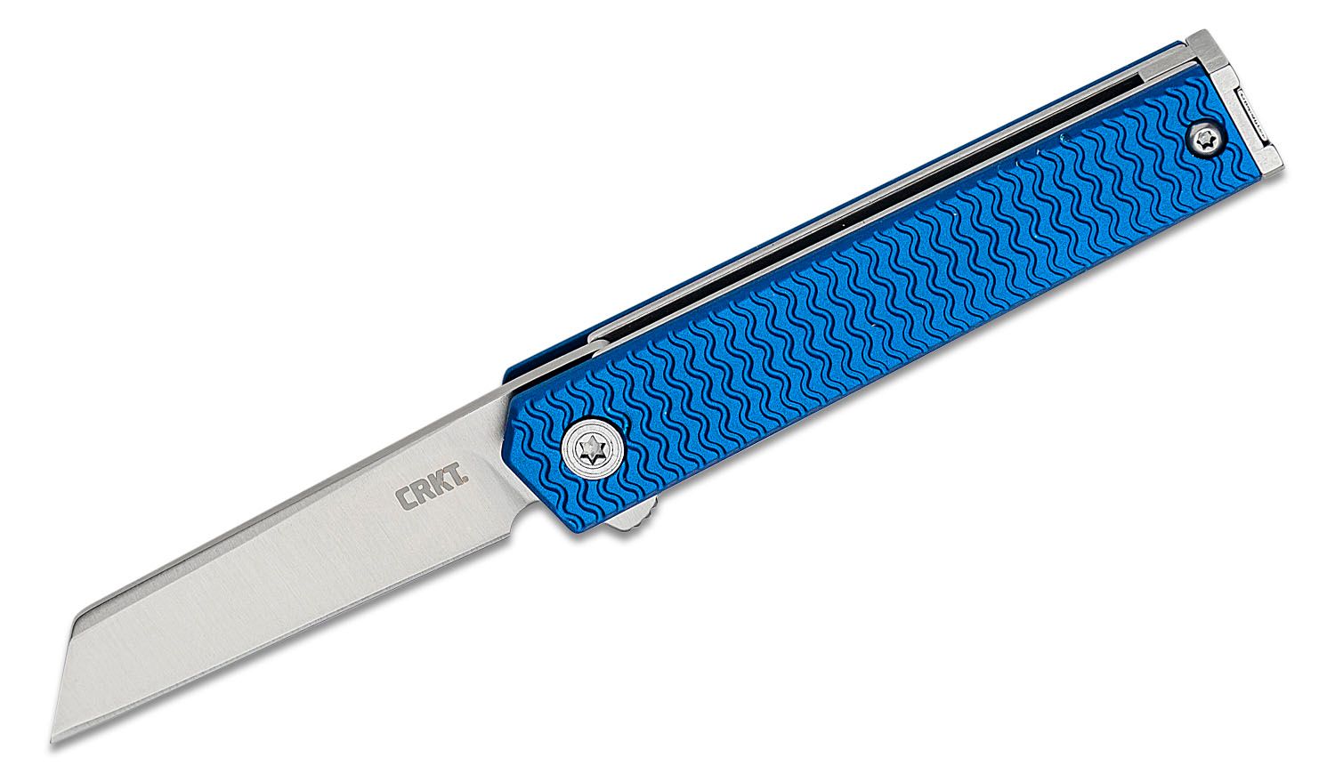 CRKT Blue Aluminum CEO Micro Flipper - Red Hill Cutlery