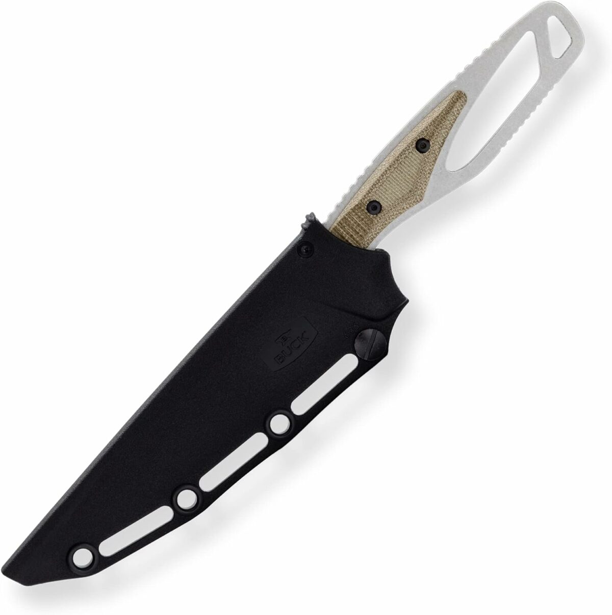 Buck Green Canvas Micarta Skeletonized PakLite Processor | Red Hill Cutlery