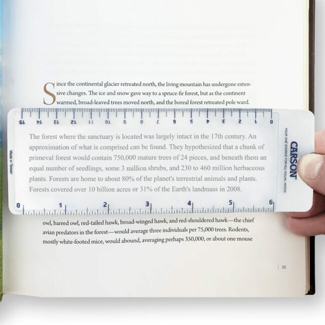 MagniMark™ Fresnel 3x Magnification Page Magnifier with 6″ Ruler | Red ...