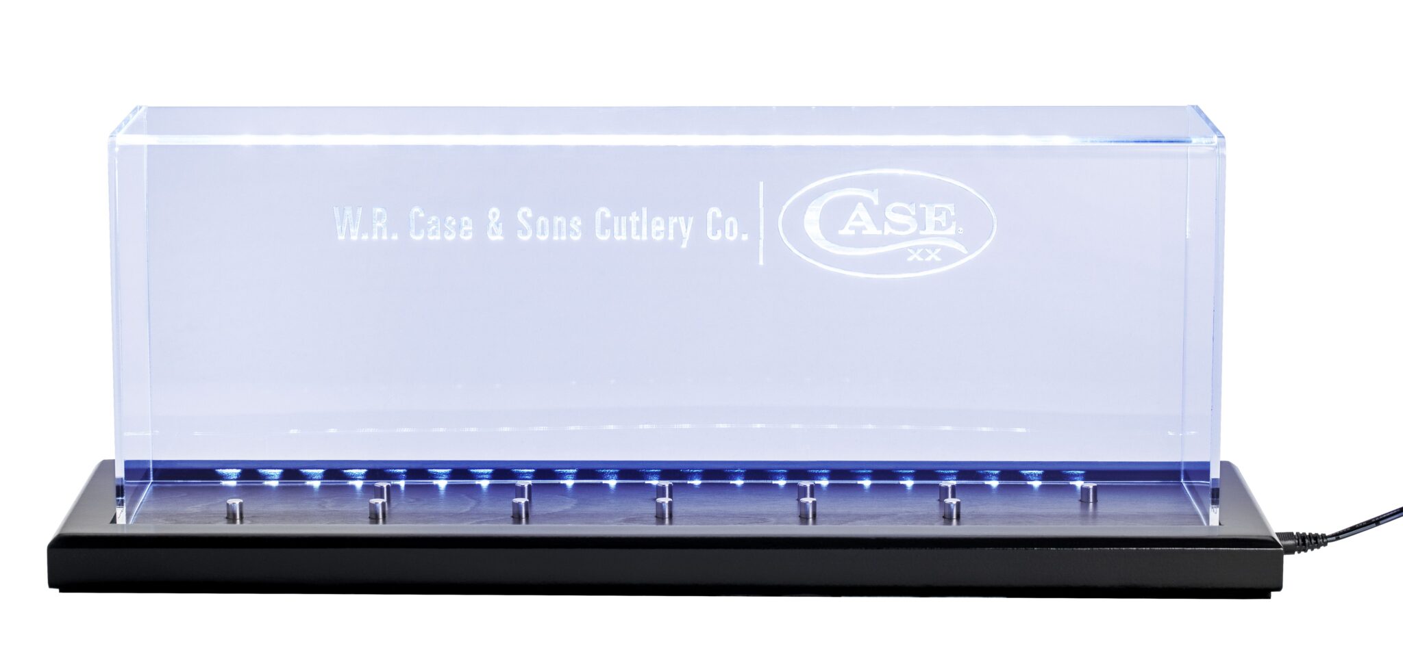 Case XX Stained Walnut Illuminated Dome Knife Display Case