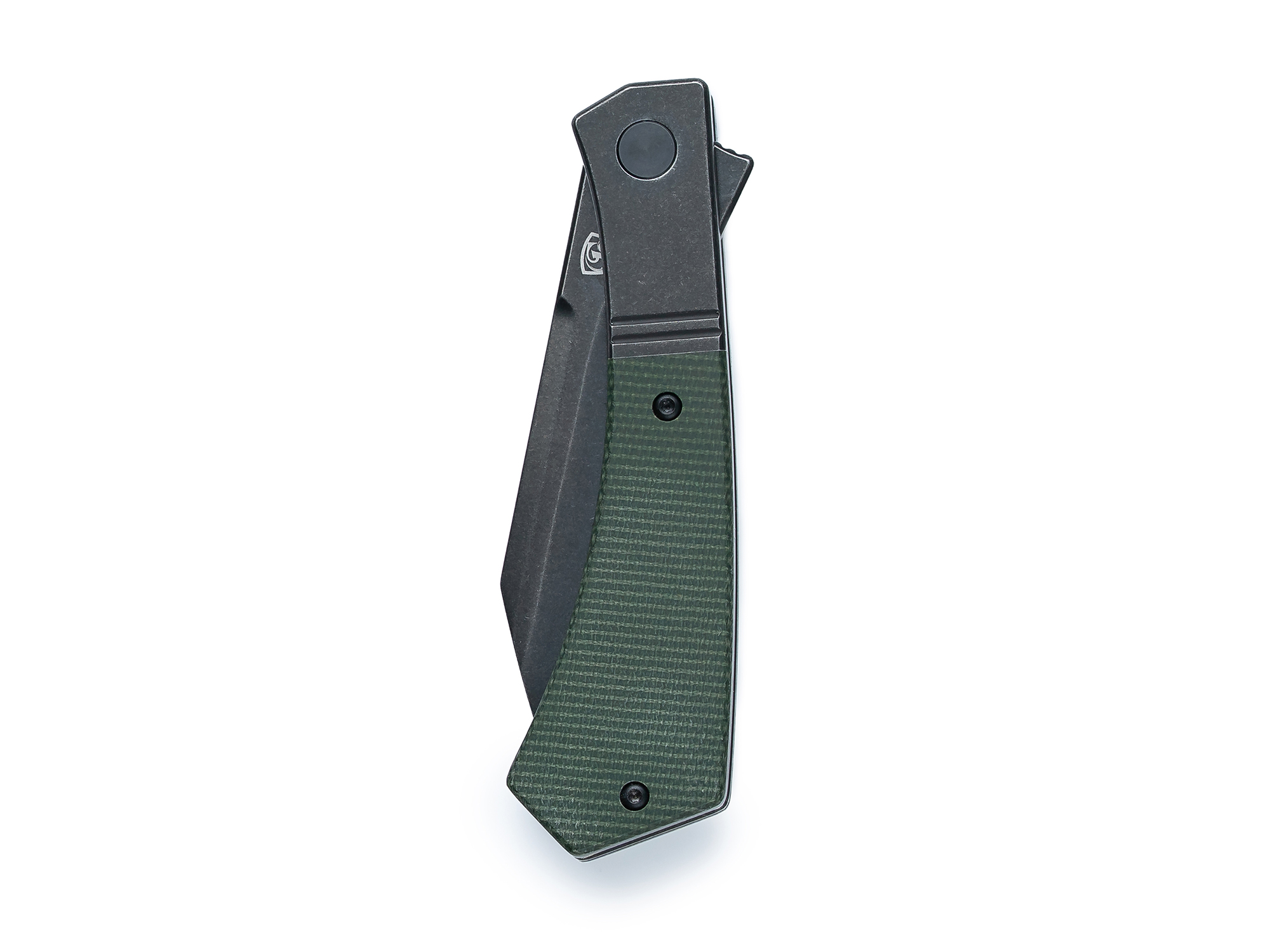 Finch Sequoia Green Micarta Stray Dog Flipper | Red Hill Cutlery
