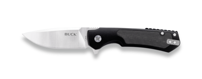 Buck Black Aluminum with Carbon Fiber Inlay Stinger Flipper | Red Hill ...