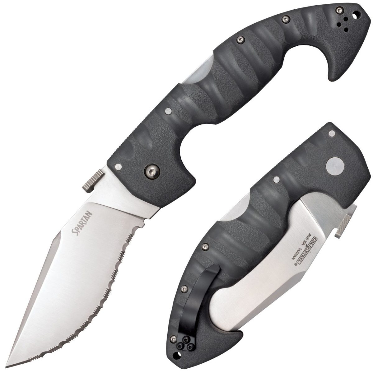 Cold Steel Gray Serrated Spartan Folder | Red Hill Cutlery