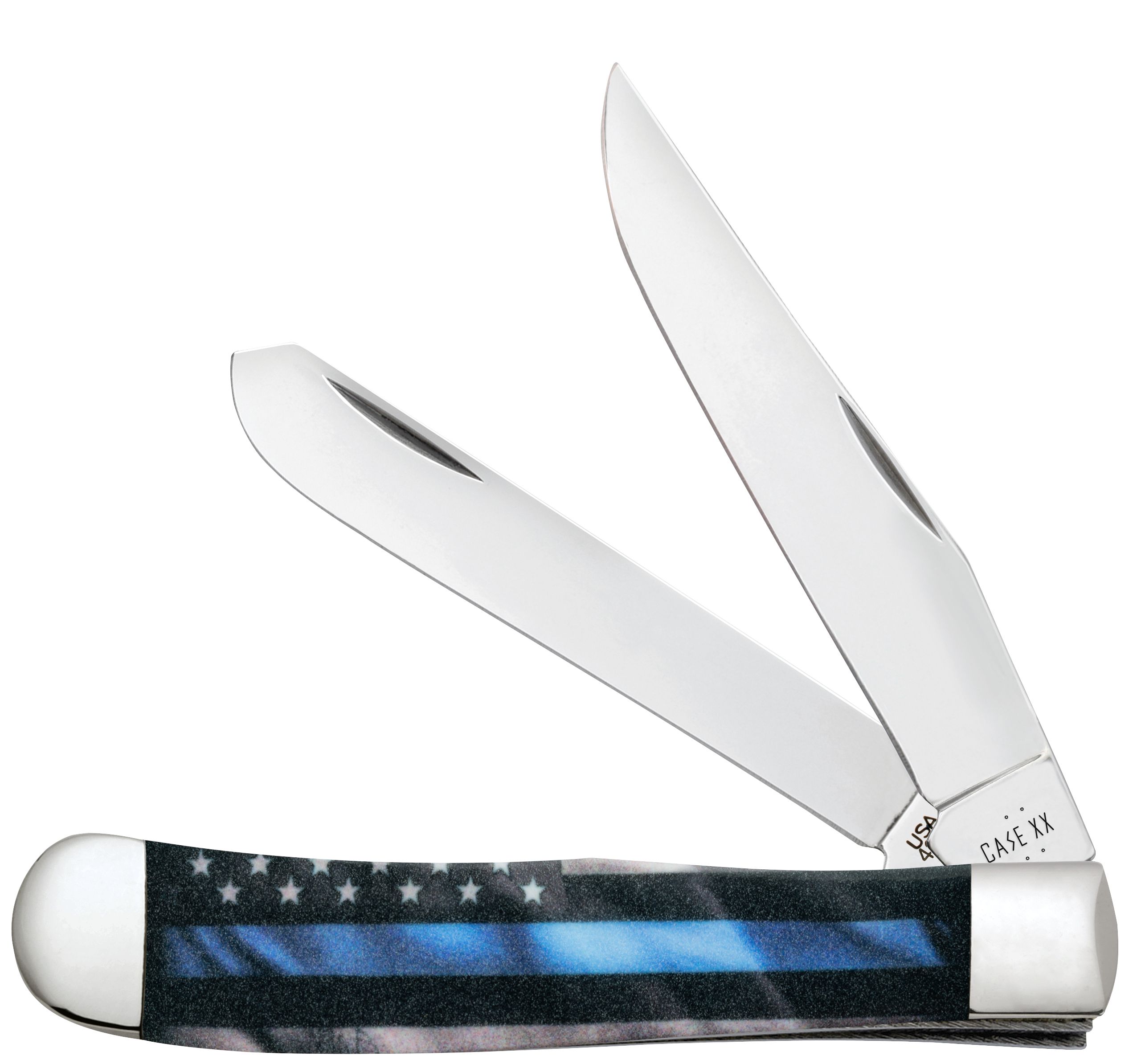 Case Color Infusion Blue Line Trapper | Red Hill Cutlery