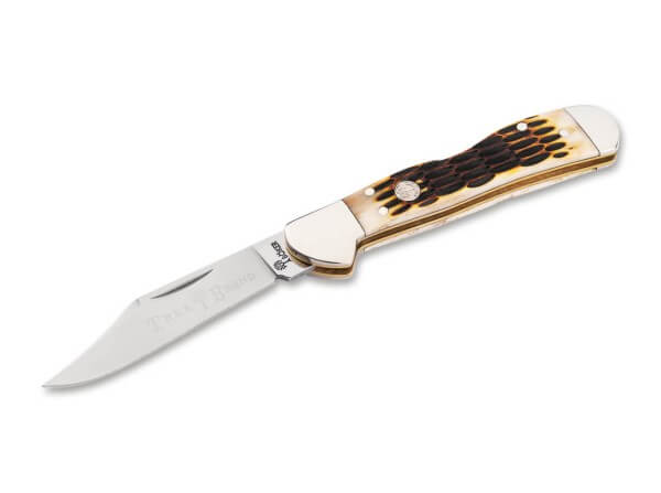 Boker Amber Jigged Bone Copperhead Backlock 2.0 | Red Hill Cutlery