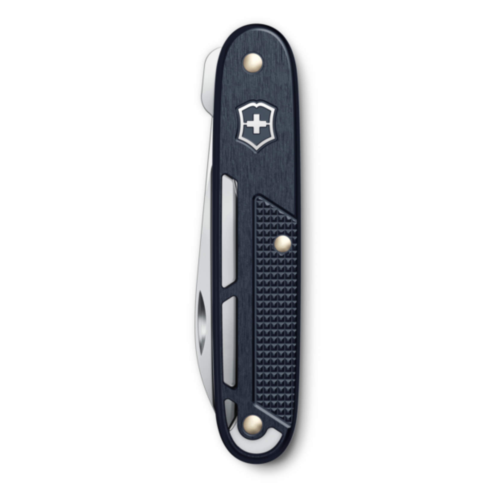 Victorinox Swiss Army Dark Blue Skeletonized Alox Onefold Liner Lock ...