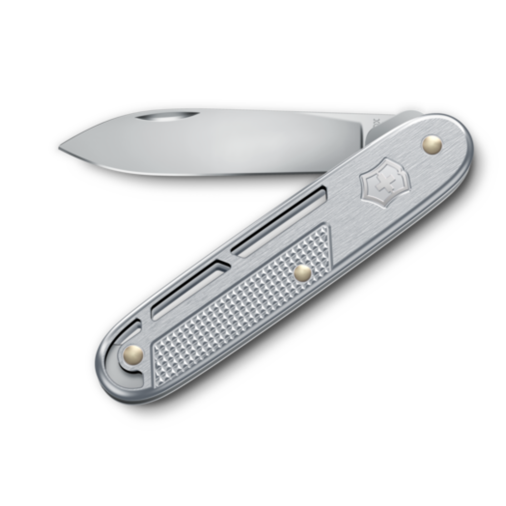 Victorinox Swiss Army Silver Skeletonized Alox Onefold Liner Lock | Red ...