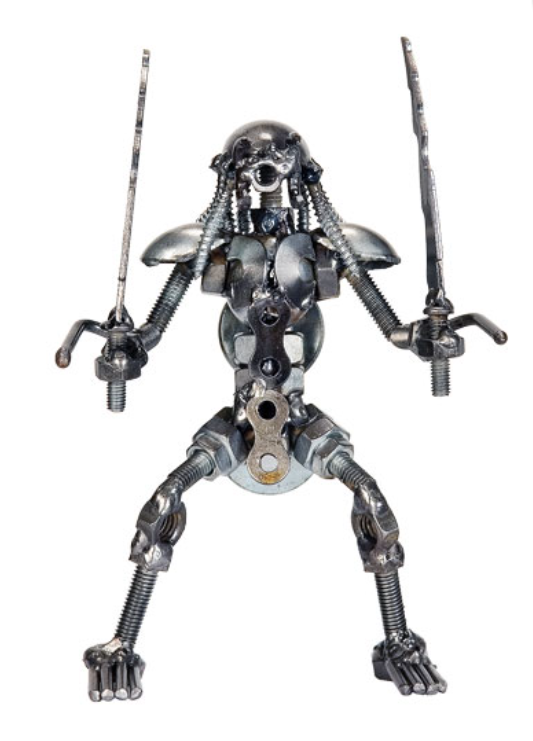 Recycled Metal Art - Predator Double Sword | Red Hill Cutlery