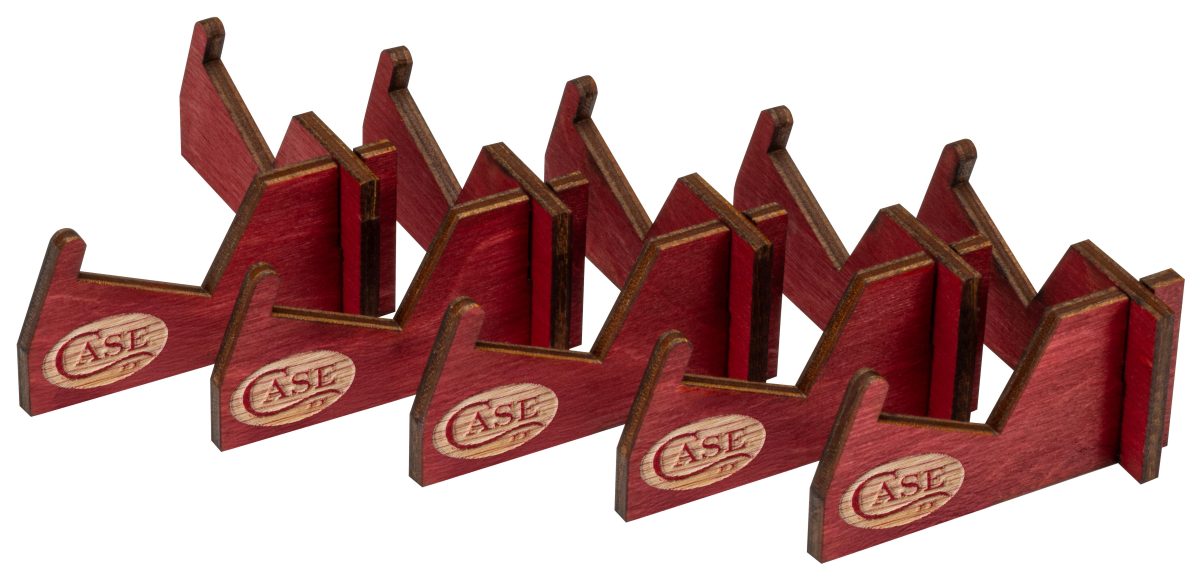 Case Red Wooden Knife Stands 5 Pack | Red Hill Cutlery
