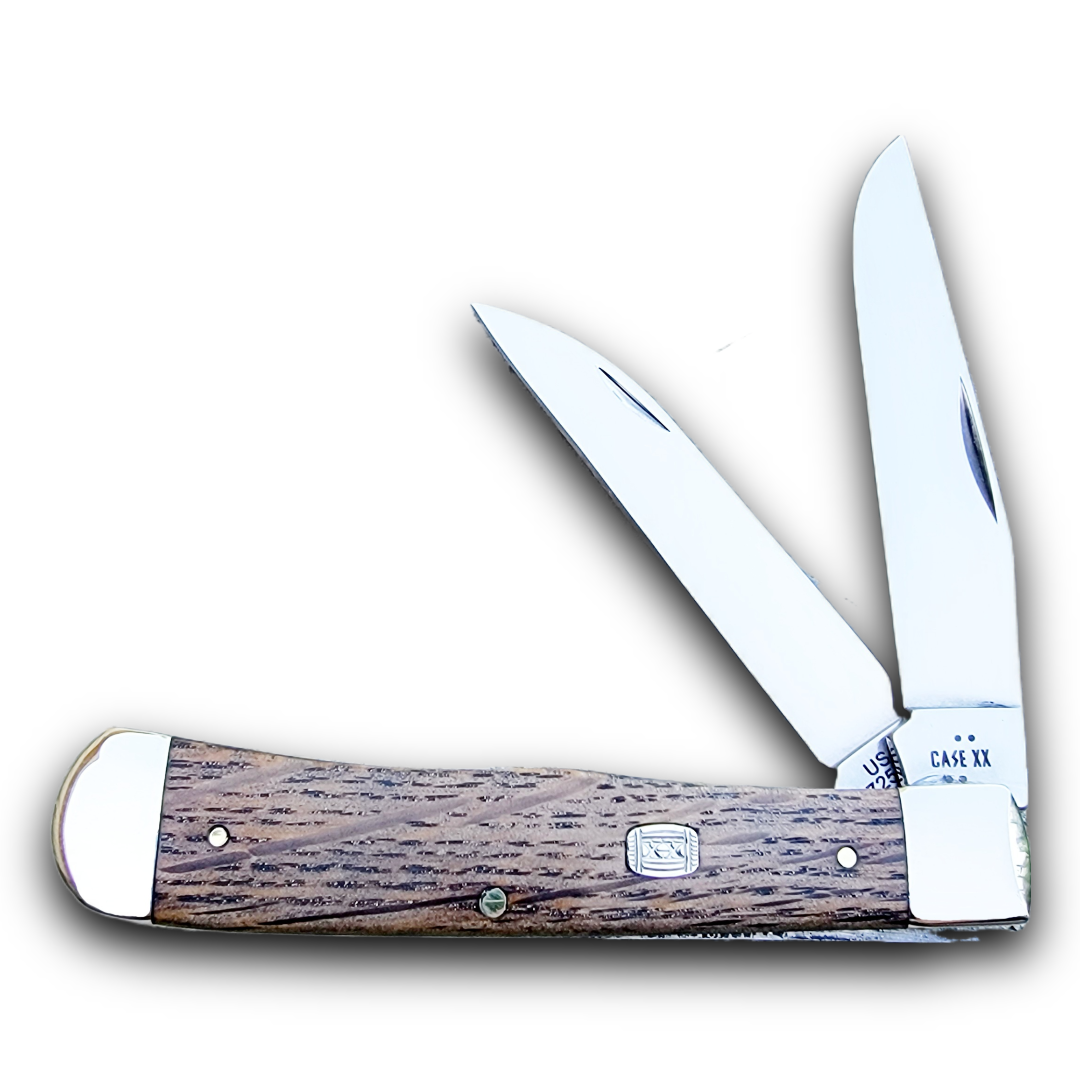 Case Kentucky Bourbon Barrel Wood Wharncliffe Trapper | Red Hill Cutlery